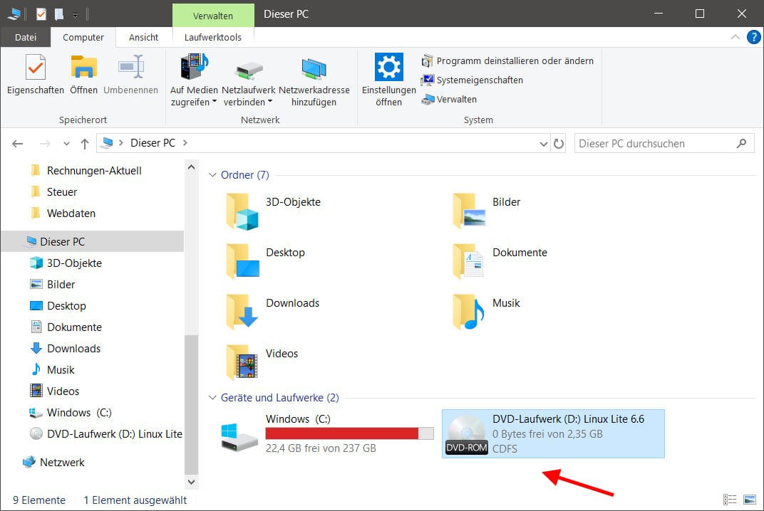 Anleitung: ISO-Dateien in Windows 10 einbinden und trennen