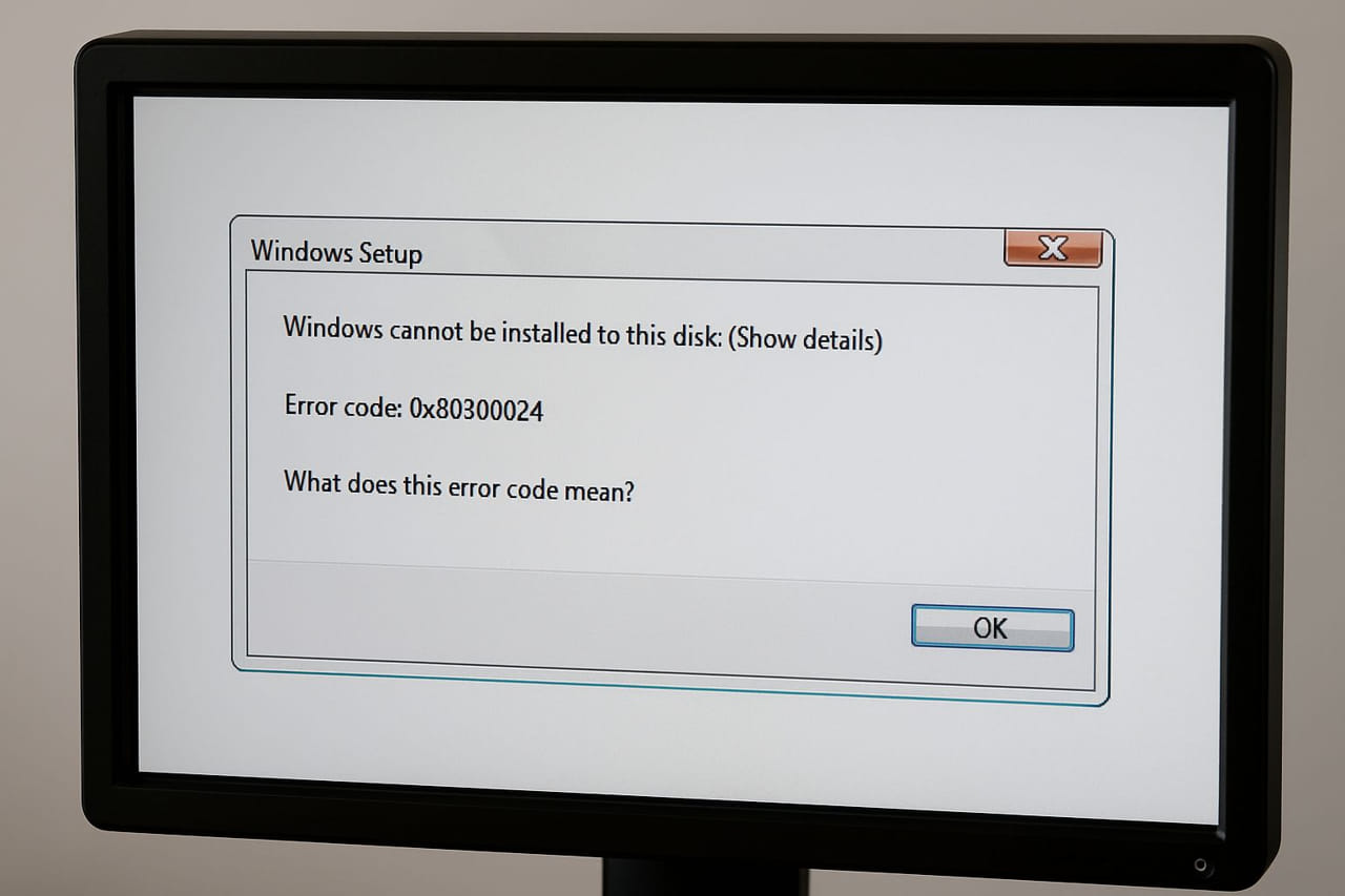 Fehler 0x80300024 beim Windows-Setup? So löst du ihn!