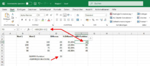 Differenz mit Excel berechnen – einfache Anleitung