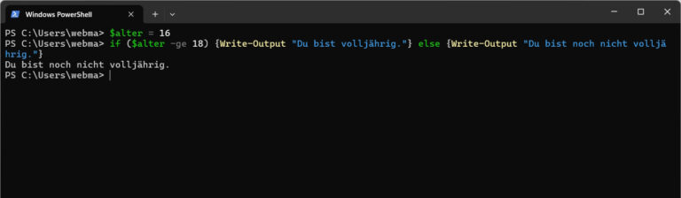 PowerShell IF – ELSE Anleitung: Syntax & Beispiele