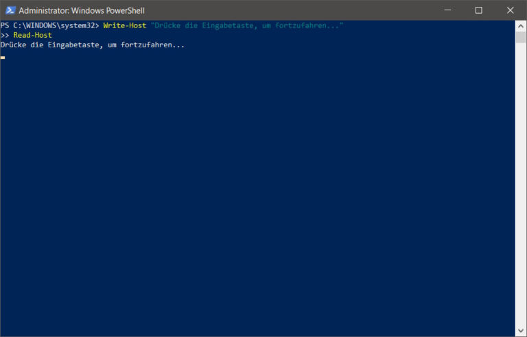 Pause im PowerShell Skript: So setzt du sie richtig
