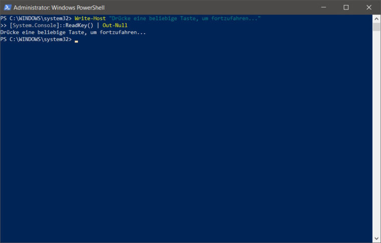 Pause im PowerShell Skript: So setzt du sie richtig