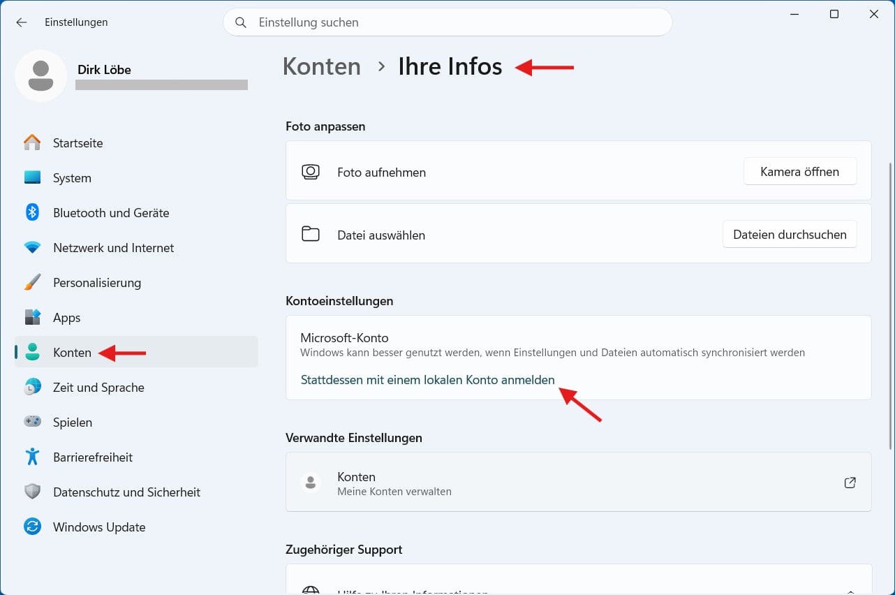 Lokales Konto unter Windows 11 einrichten – so geht’s